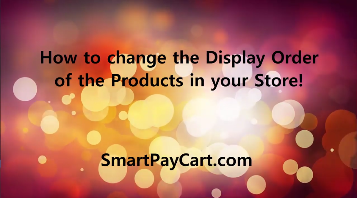 Drag/Drop Products to Control the Display Order in the Store ...